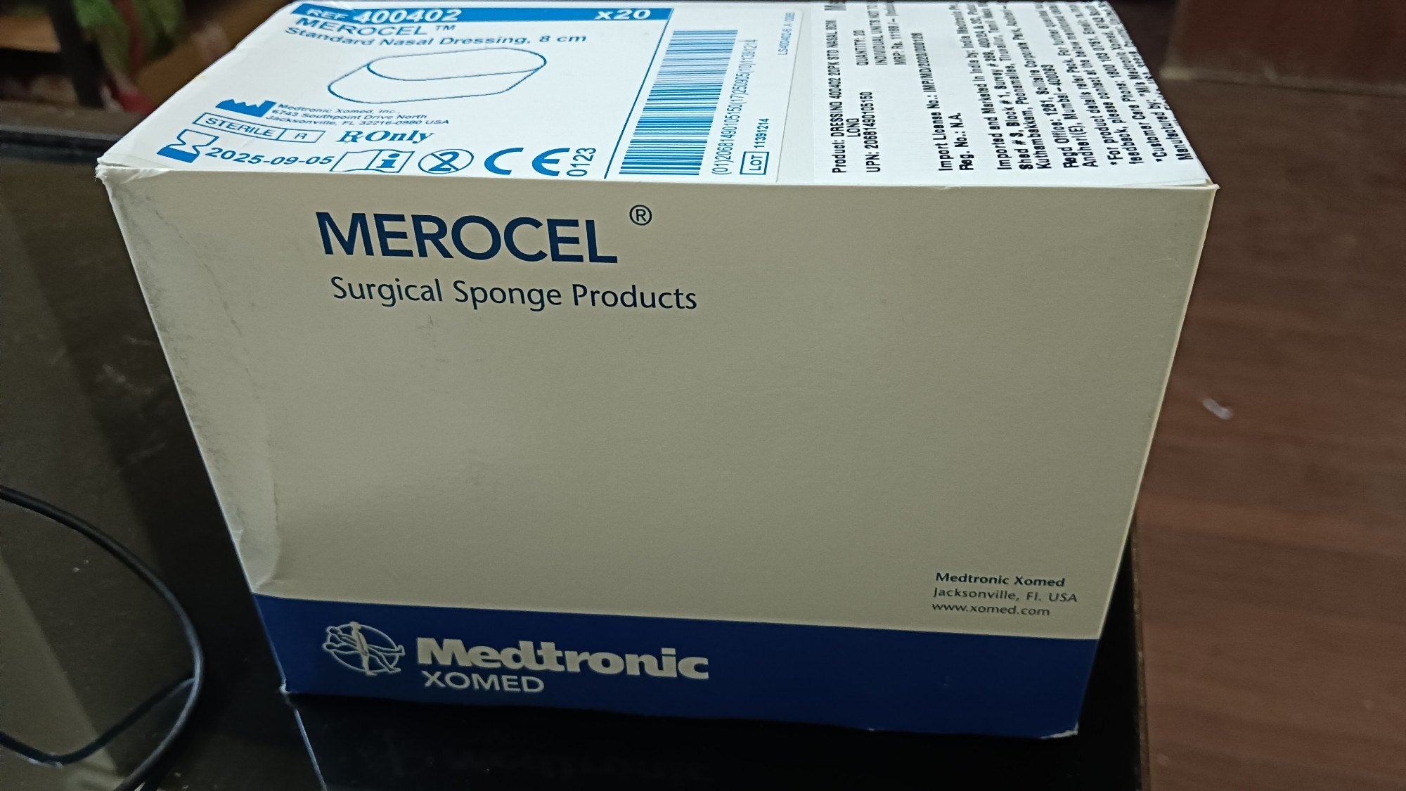 Merocel Standard Nasal Dressing 8cm Long 400402 Merocel Standard Nasal Dressing 8cm Long 400402