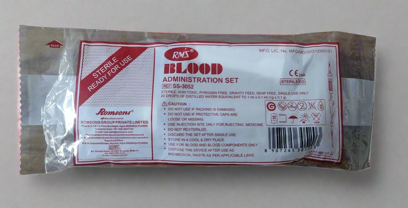 Romsons Blood Administration Set (BT Set) SS-3052 – MedineedsIndia