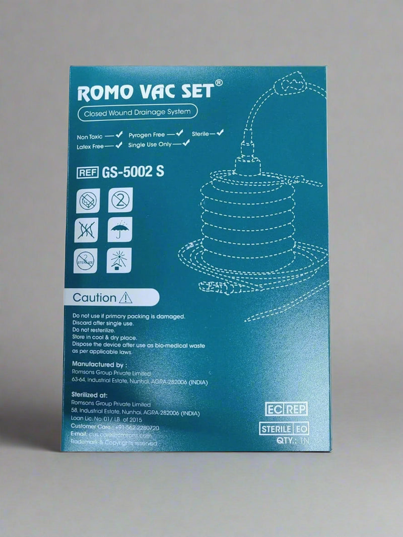 Romsons Romo Vac Set Closed Wound Drainage System GS-5002