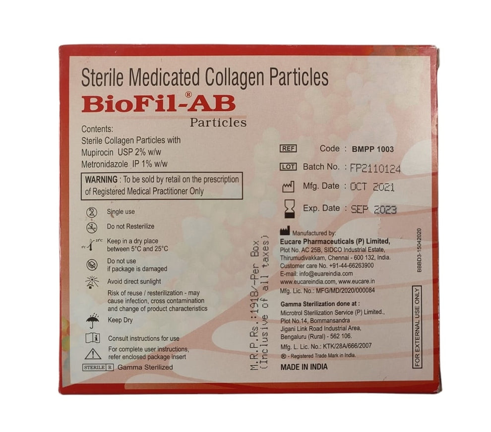Sterile Medicated Collagen Particles BioFil-AB 2 X 10ml – MedineedsIndia