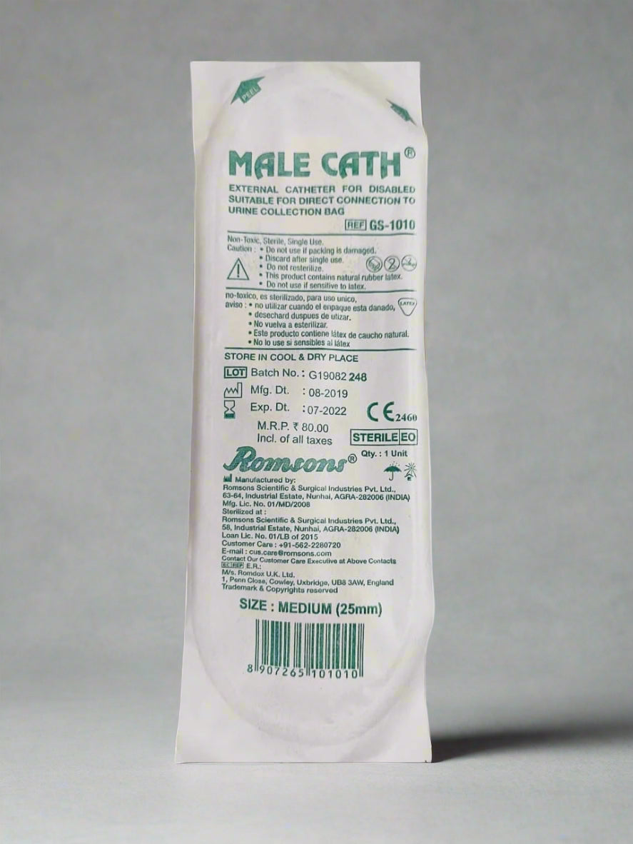 Romsons Male External Catheter (Male Cath) Medium 25 mm – MedineedsIndia