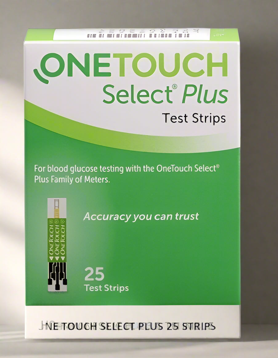 OneTouch Select Plus 25 Gluco Strips – MedineedsIndia